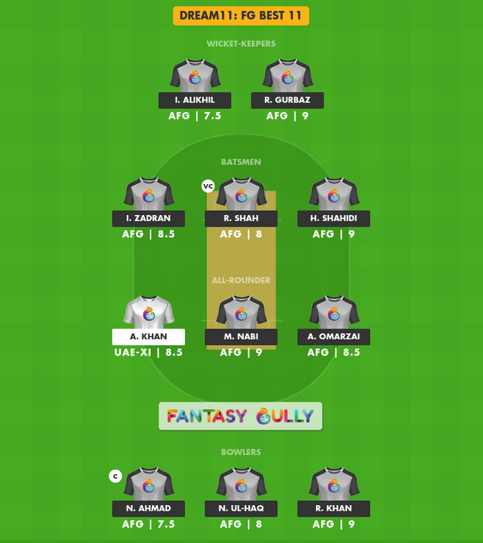 UAE-XI vs AFG Dream11 Prediction, Match 1 - Fantasy Cricket tips, Teams, Head to Head, Sharjah ...