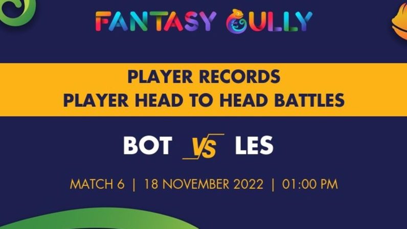 BOT vs LES player battle, player records and player head to head ...