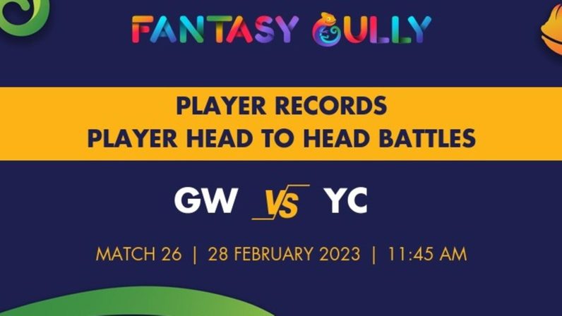 GW vs YC player battle, player records and player head to head records ...