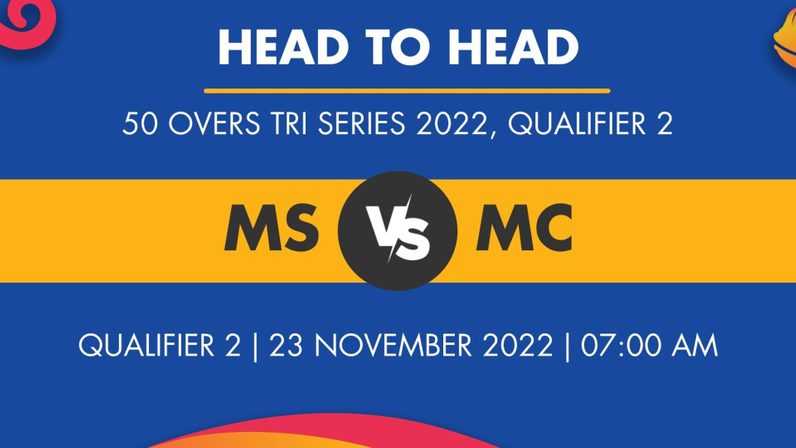MS vs MC Player Stats for Qualifier 2 - Who Will Win Today's 50 Overs ... MS vs MC Player Stats for Qualifier 2 - Who Will Win Today's 50 Overs ...